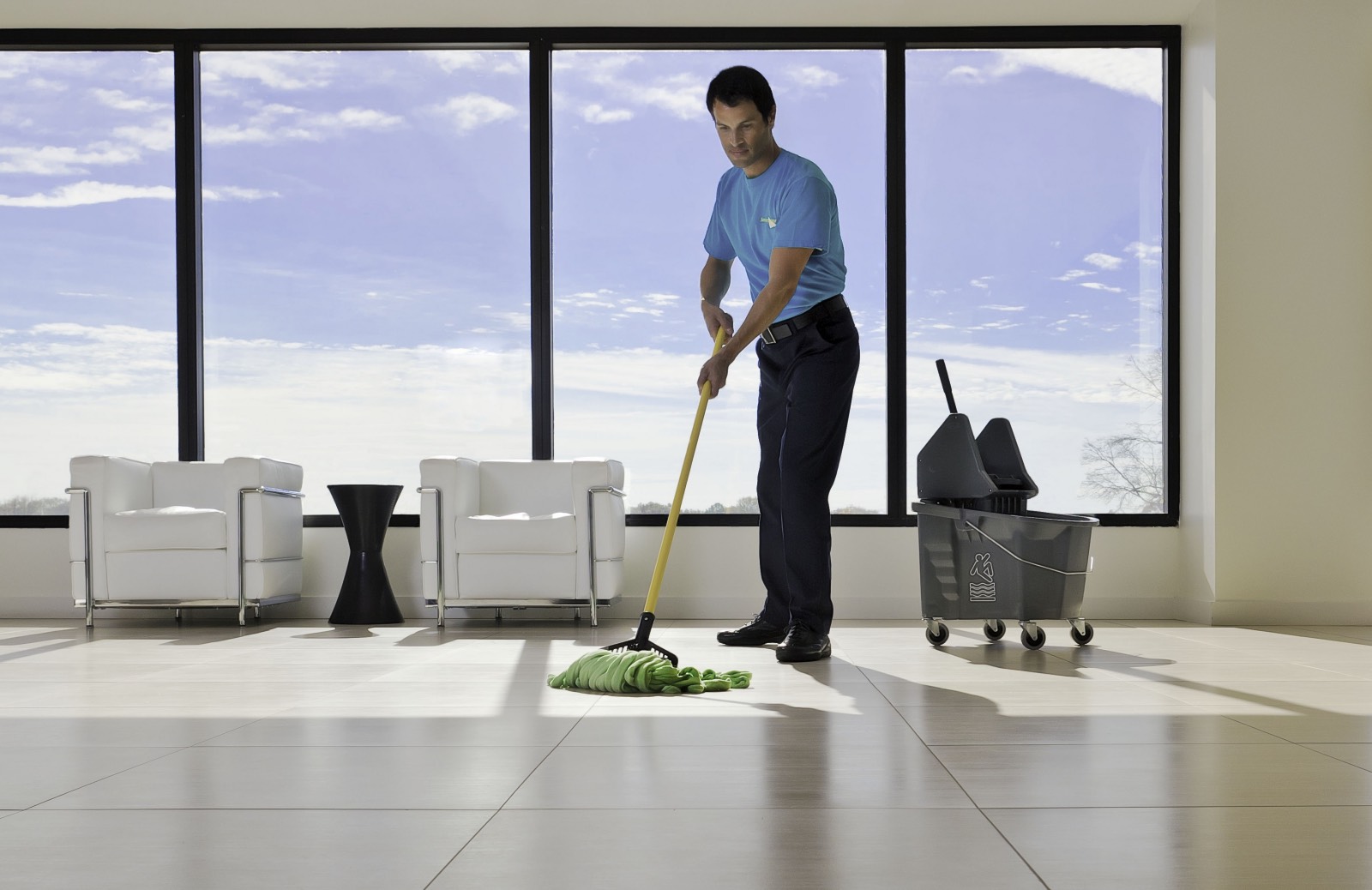 cleaning office building large space - The Trent